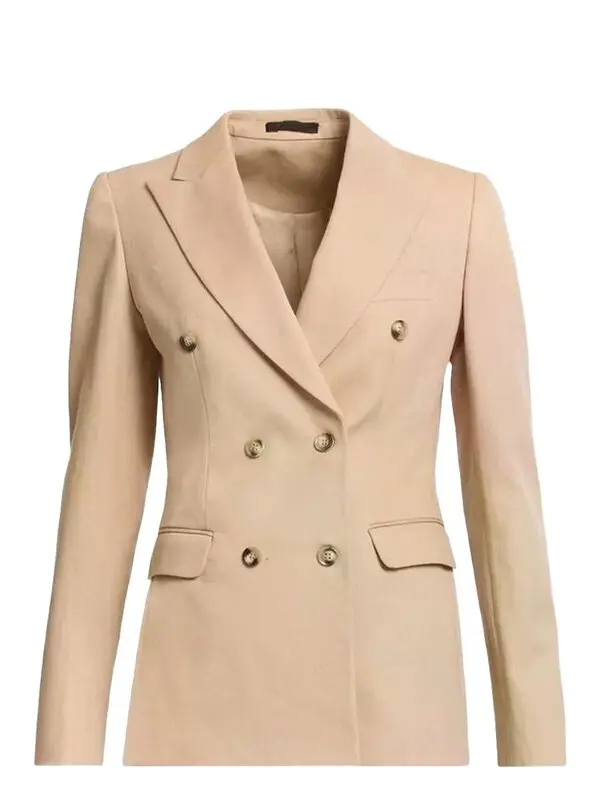 Elie Saab Double-breasted Drill Blazer - Neutrals