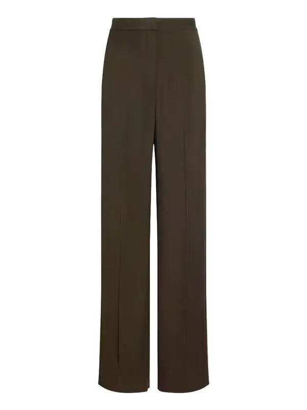 Proenza Schouler Eco Hammered Viscose Wide Leg Pants - Brown