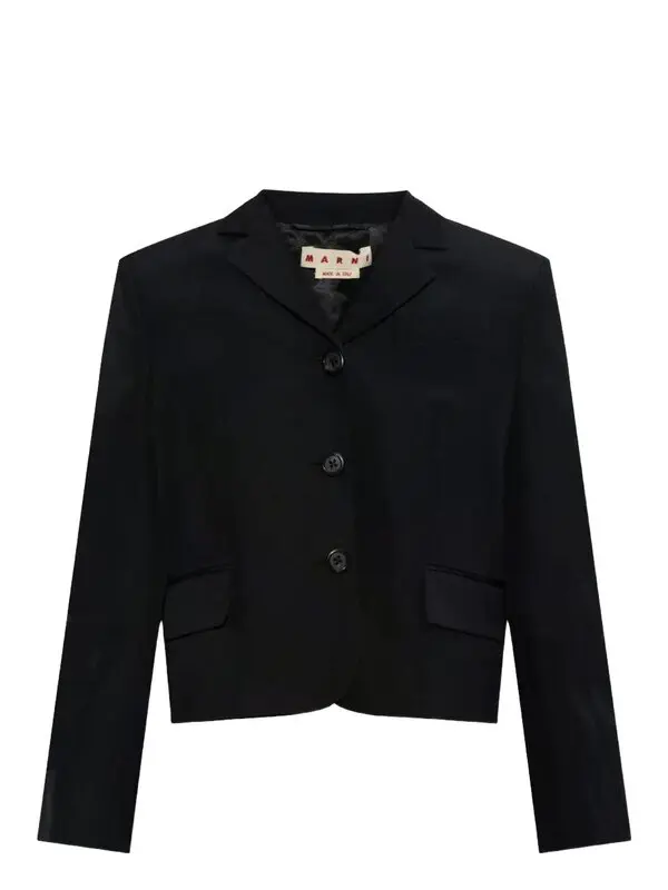 Marni Cropped Single-vent Blazer - Black