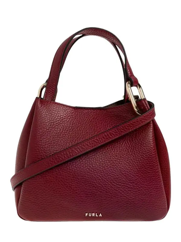 Furla Nuvola Grainy Leather Tote Bag - Red