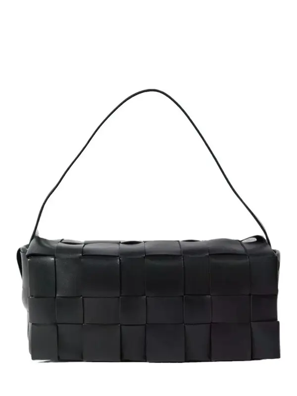 ST. AGNI Woven Envelope Tote Bag - Black