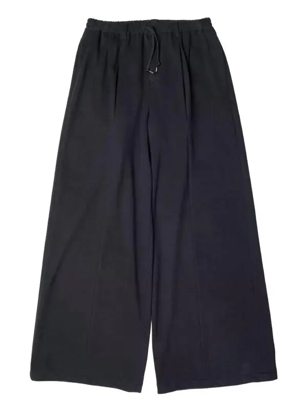 YOSHIOKUBO Pleated Wide-leg Trousers - Black