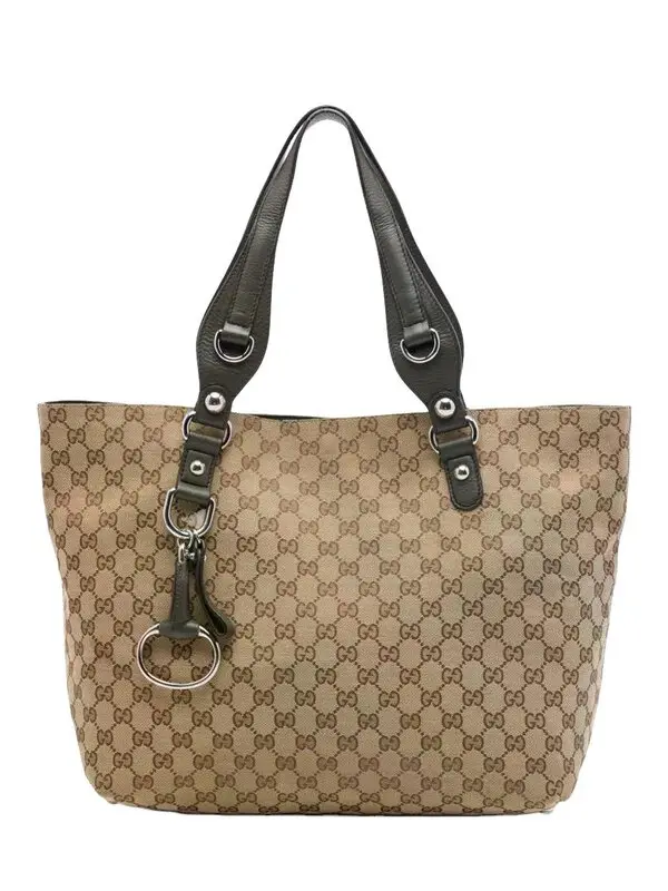 Gucci Gg Canvas Icon Bit Tote Bag - Neutrals