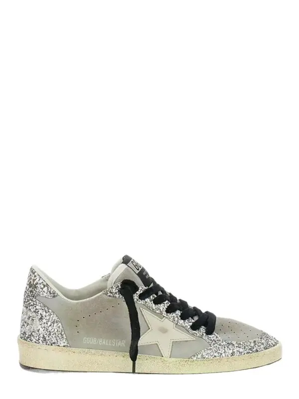 GOLDEN GOOSE Ball Star Glitter-embellished Sneakers - Grey