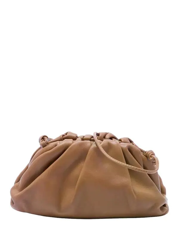 Bottega Veneta Lambskin The Mini Pouch Crossbody Bag - Brown