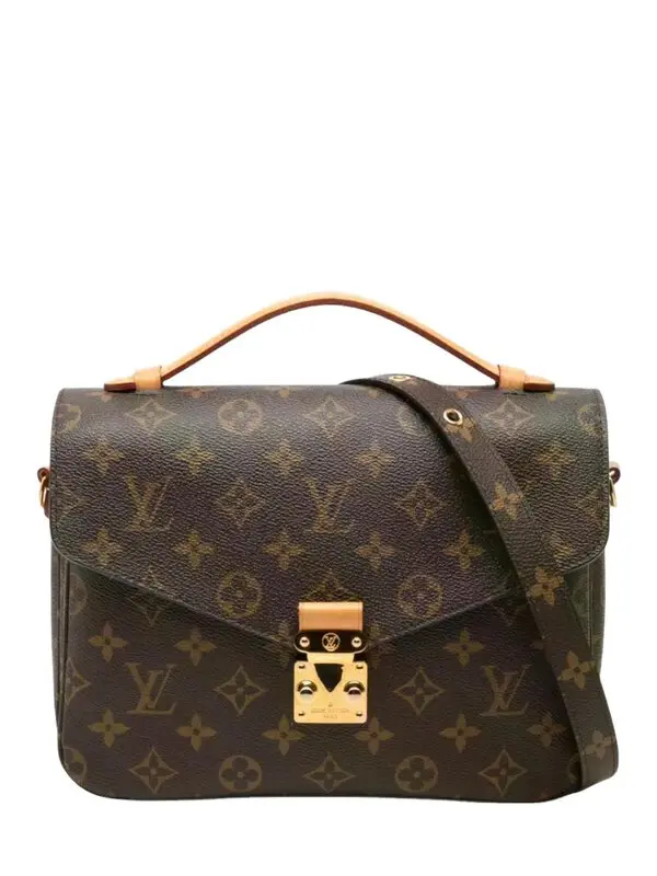 LOUIS VUITTON Monogram Pochette Metis Satchel - Brown