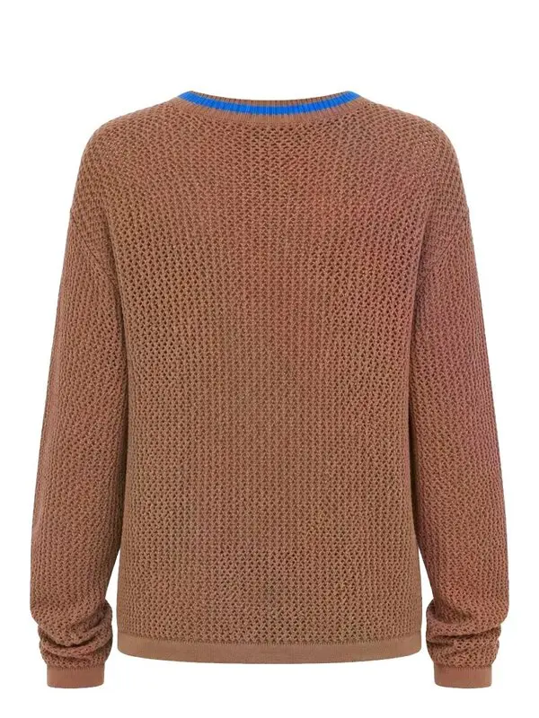 The Upside Avalon Bayli Open-knit Cotton Sweater - Brown