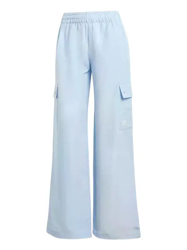 Adidas Wide-leg Cargo Pants With Logo Detail - Blue