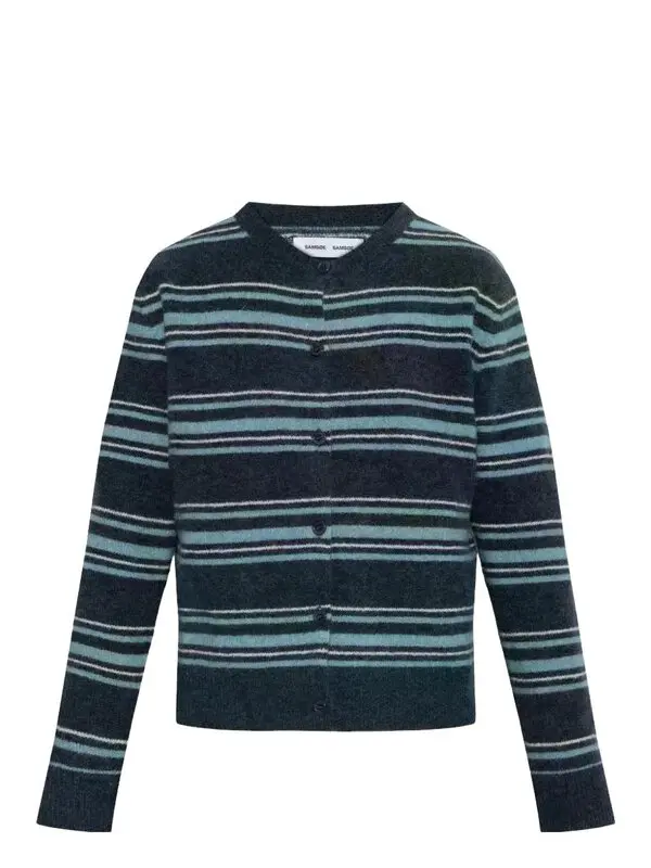 SAMSOE SAMSOE Nor Striped Cardigan - Blue