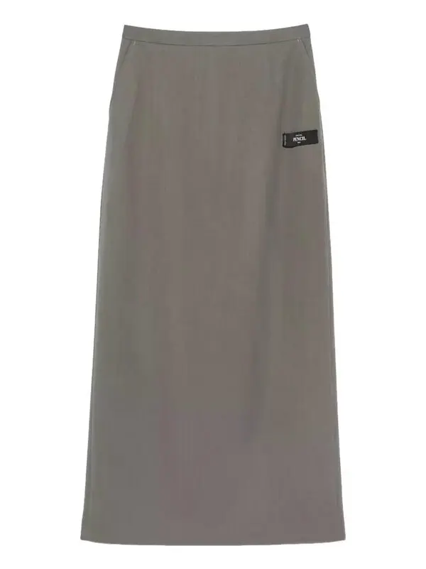 Mihara Yasuhiro Logo Patch Maxi Skirt - Grey