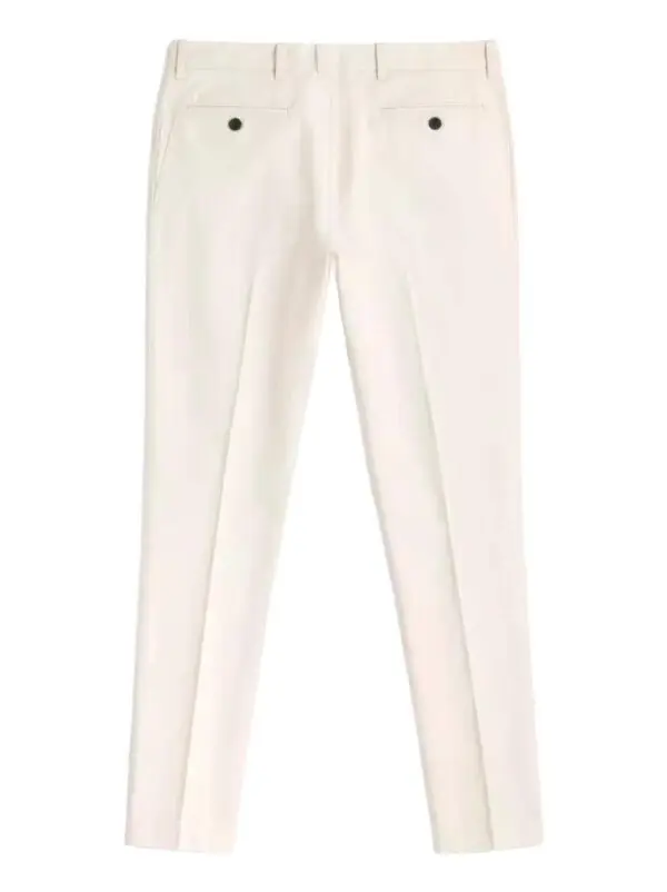 TOMBOLINI Off- Pressed Crease Tailored Trousers - White