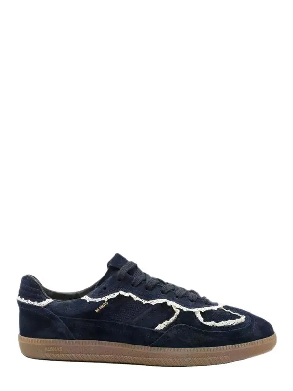 ALOHAS Crochet-trim Suede Sneakers - Blue