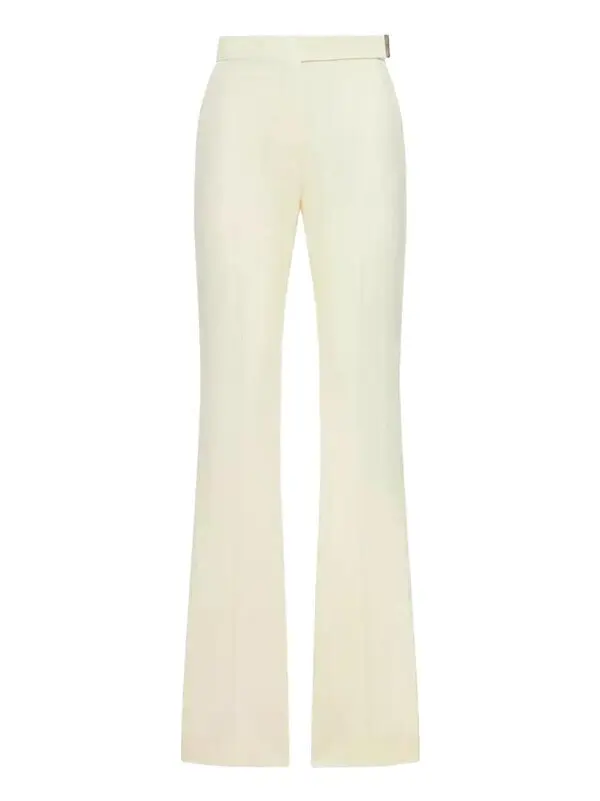 Max Mara Pressed Crease Flared Trousers - Neutrals