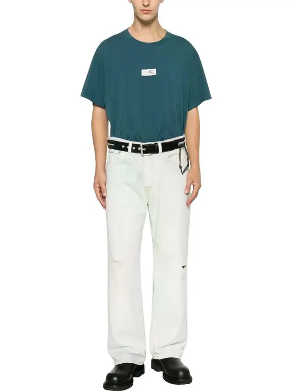 MAISON MARGIELA Logo Patch Crewneck T-shirt - Blue