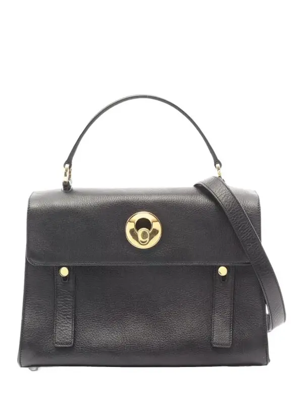 Saint Laurent Leather Tote Bag - Black
