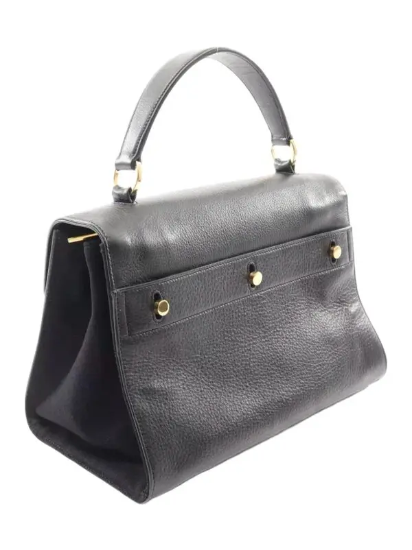 Saint Laurent Leather Tote Bag - Black