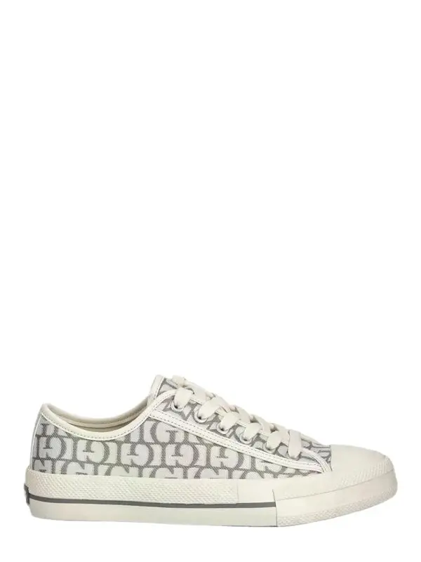 Guess Carey Logo-print Lace-up Sneakers - Neutrals
