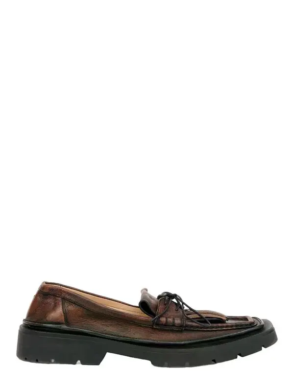 MAISON MARGIELA Fringed Leather Loafers - Brown