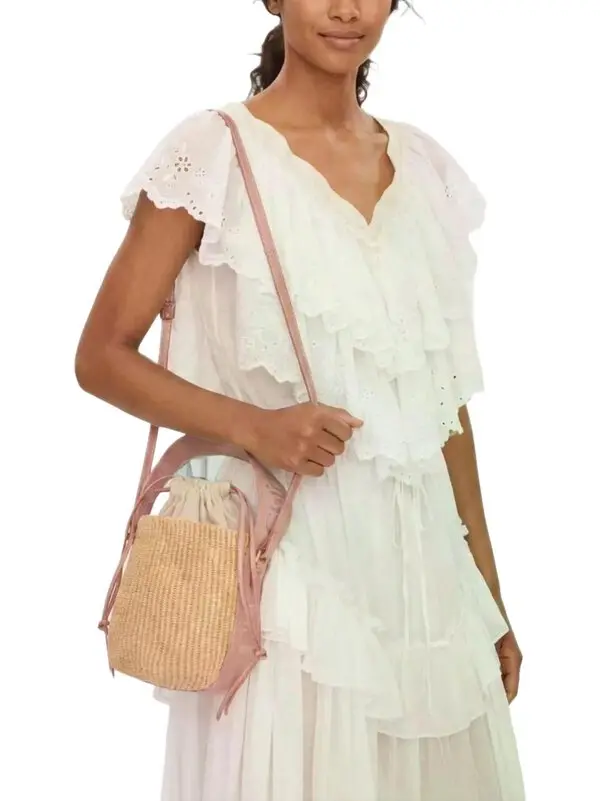 Chloé Woody Basket In Natural Fibres - Neutrals