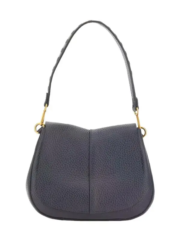 GIANNI CHIARINI Helena Round Leather Shoulder Bag - Blue