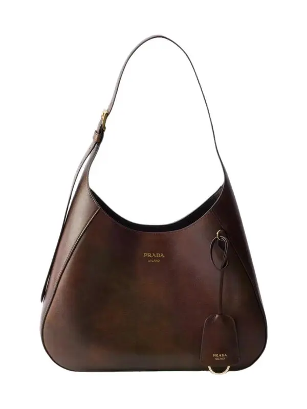 Prada Medium Boogie Leather Bag - Brown