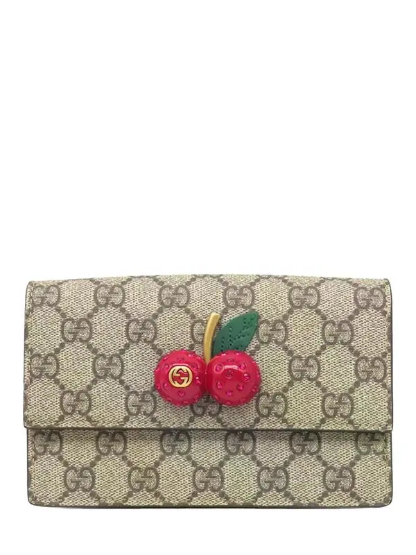 Gucci Mini Gg Supreme Cherry Crossbody Bag - Neutrals