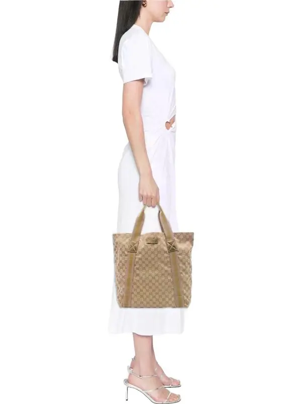 Gucci Gg Canvas Web Tote Bag - Neutrals