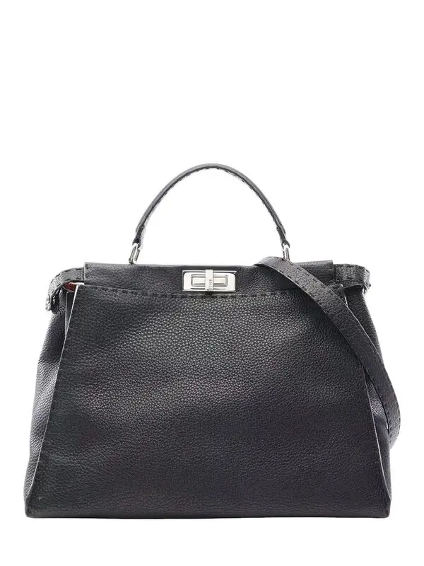Fendi Selleria Peekaboo Satchel - Black