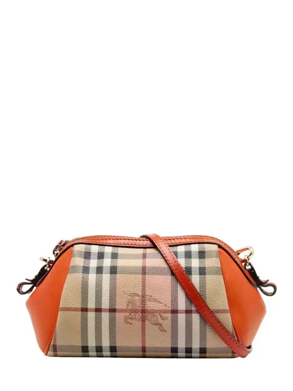 Burberry Mini Haymarket Blaze Crossbody Bag - Orange