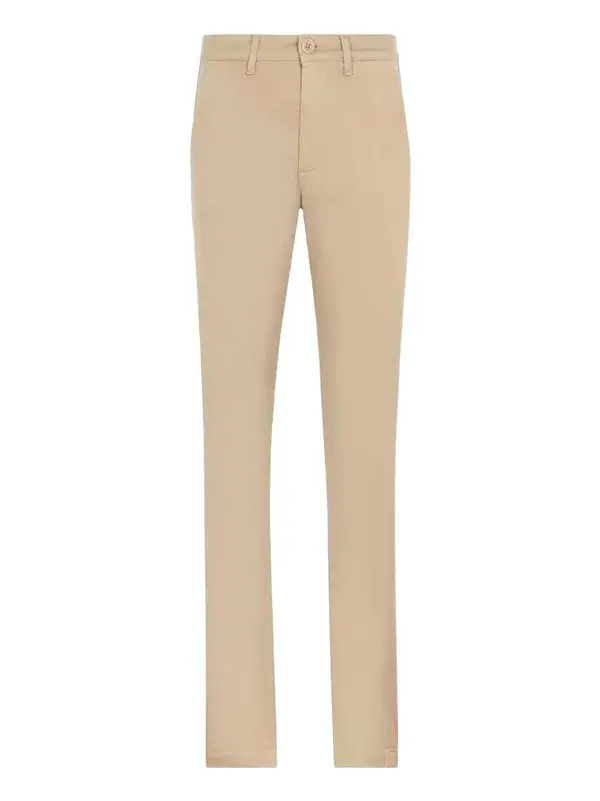 Roberto Cavalli Slim-fit Belt-loop Trousers - Neutrals
