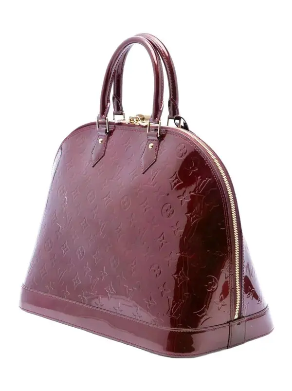 LOUIS VUITTON Monogram Vernis Alma Gm Handbag - Red