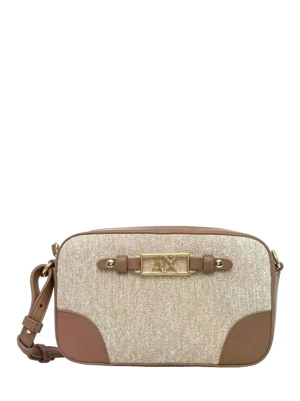 Armani Exchange Polly Logo Plaque Crossbody Bag - Brown