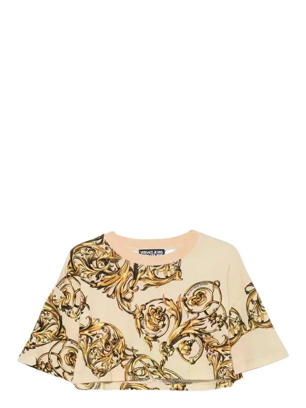 Versace Baroque Print T-shirt - Neutrals