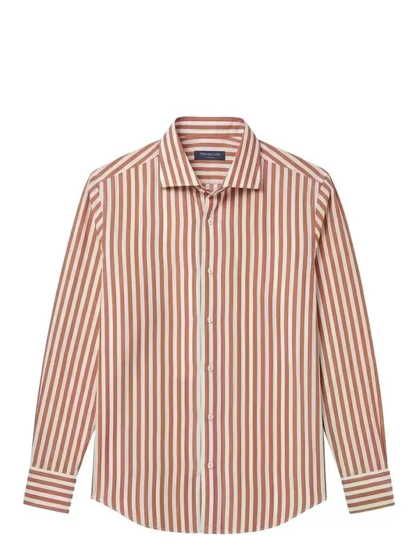 TOMBOLINI Vertical-stripe Long-sleeve Shirt - Orange