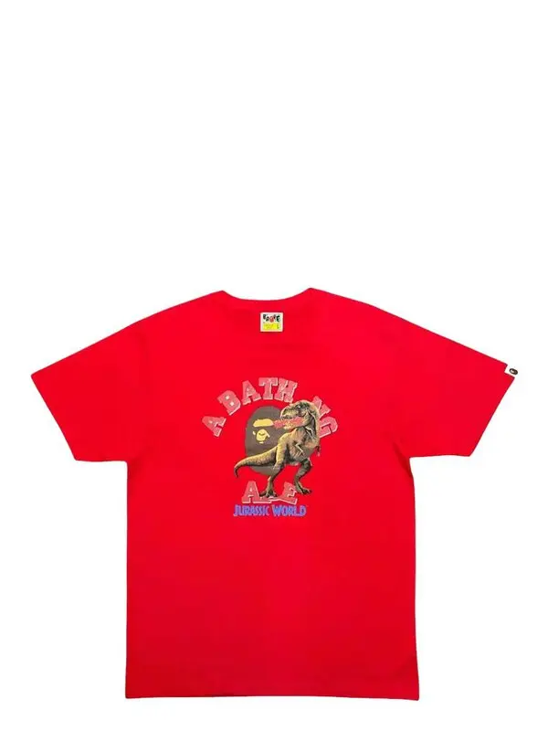 A BATHING APE Jurassic World Raptor College T-shirt - Red
