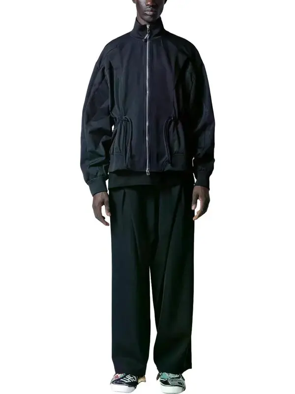YOSHIOKUBO Pleated Wide-leg Trousers - Black