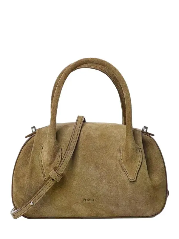 Yuzefi Mini Oyster Duffle Suede Handbag - Neutrals