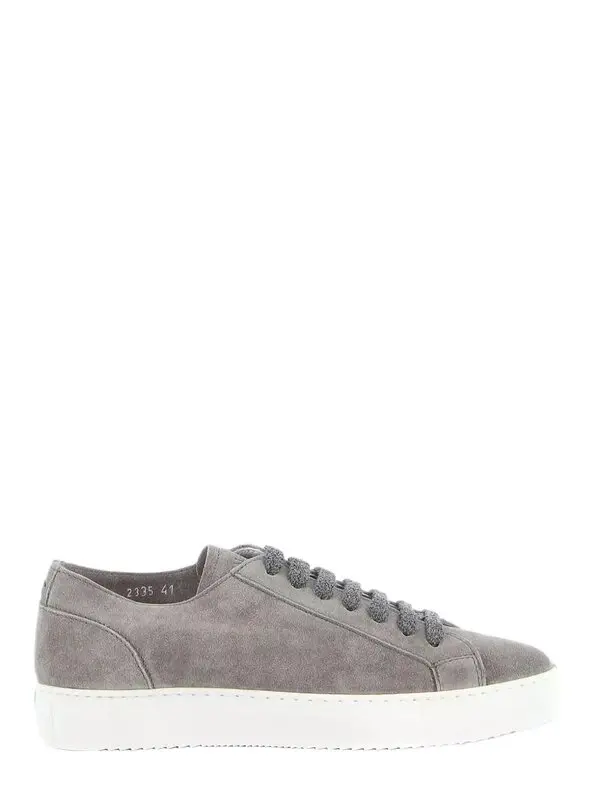 DOUCAL'S Suede Lace-up Sneakers - Grey