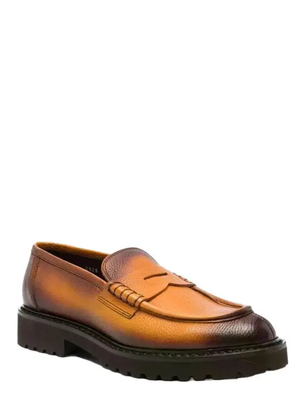 DOUCAL'S Loafers With Chunky Lug Sole - Brown