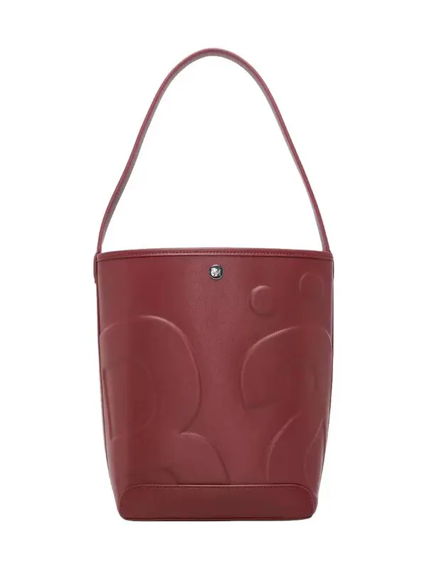 Rally Movement The Bag Whisper Embossed Bucket Bag - Red
