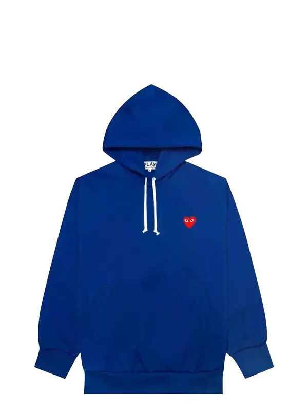 Play Comme Des Garcon Hoodie With Embroidered Heart - Blue