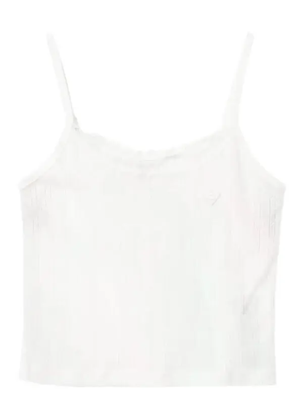 AAPE BY *A BATHING APE Apee™ A Bathing Ape® Ribbed Lace-trim Camisole - White
