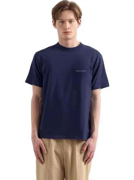 EDMMOND STUDIOS Banquet Hall Print T-shirt - Plain Navy