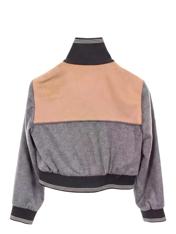 Miu Miu Logo Detail Jacket - Grey