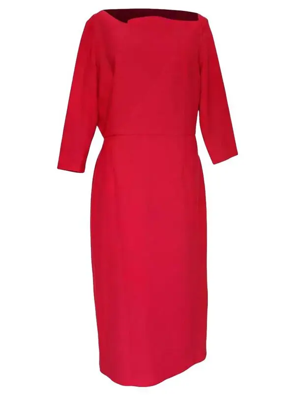 Roland Mouret Asymmetric One-shoulder Midi Dress - Red