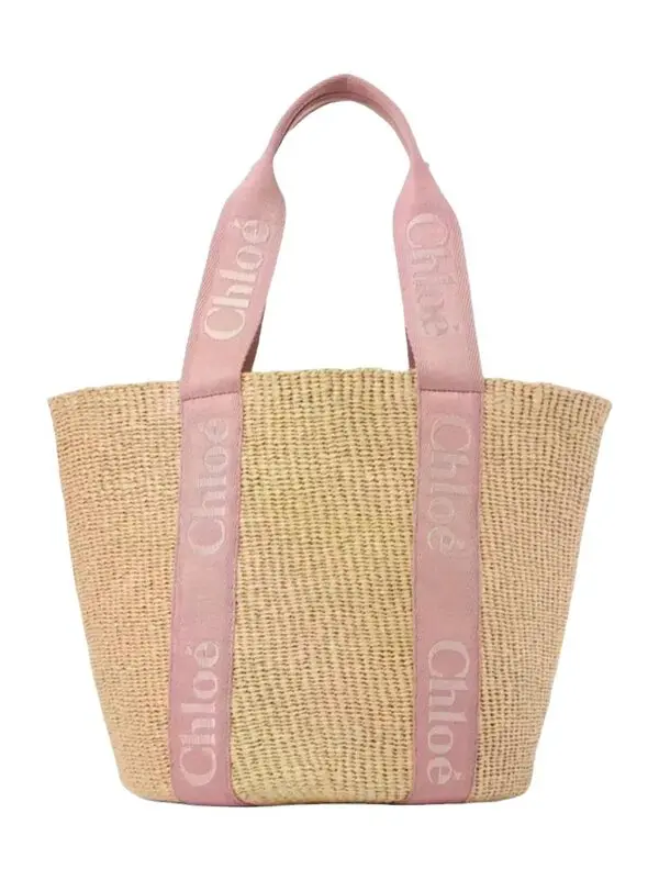 Chloé Woody Large Tote Bag - Neutrals