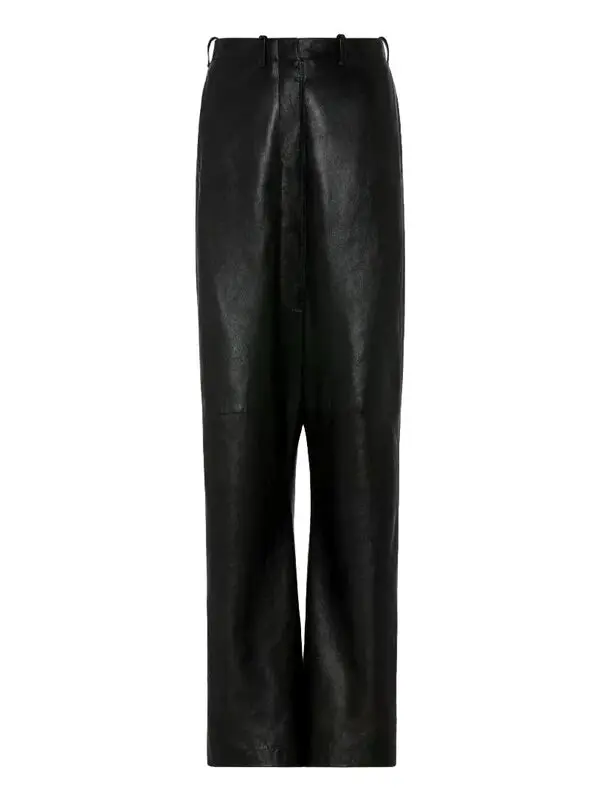 MAISON MARGIELA Paneled Leather Trousers - Black