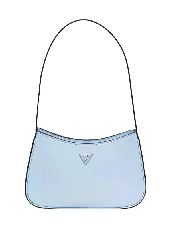 Guess Logo Plaque Shoulder Bag - Blue