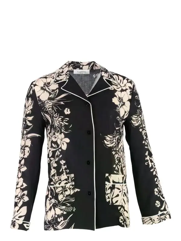 Valentino Garavani Floral Print Shirt - Black