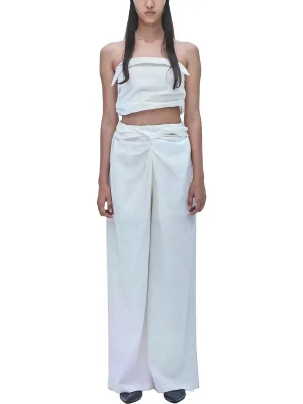 MULLER OF YOSHIOKUBO Twist Detail Palazzo Pants - Black
